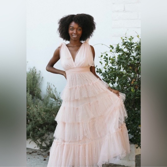 MARBLE | Dresses | Marble Blush Layered Prom Dress | Poshmark